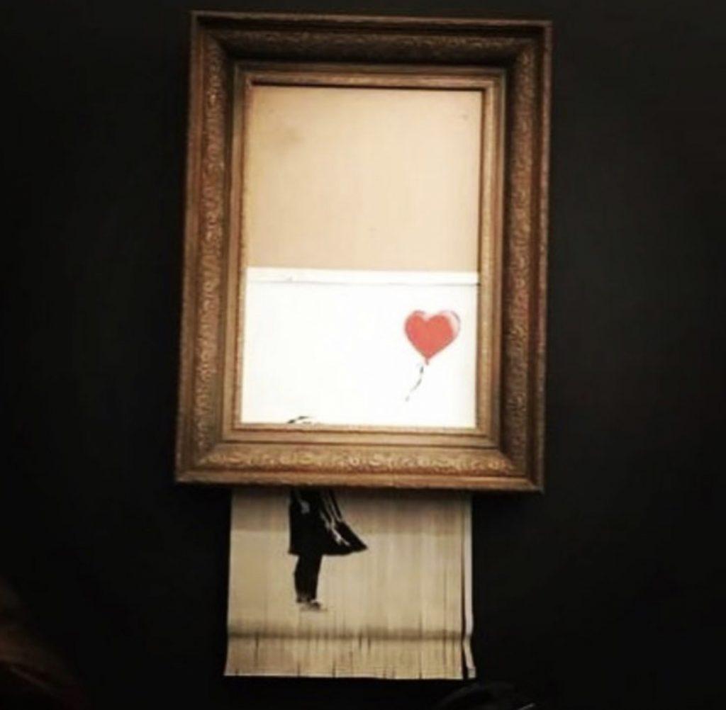 Banksy détruit chez Sotheby's son œuvre adjugée à 1 M€ - Artistikrezo